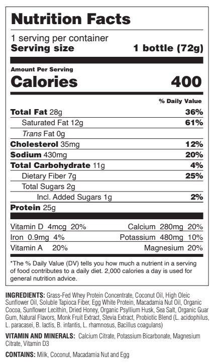 Ample Original: Low-carb Meal Shake – Ample Foods