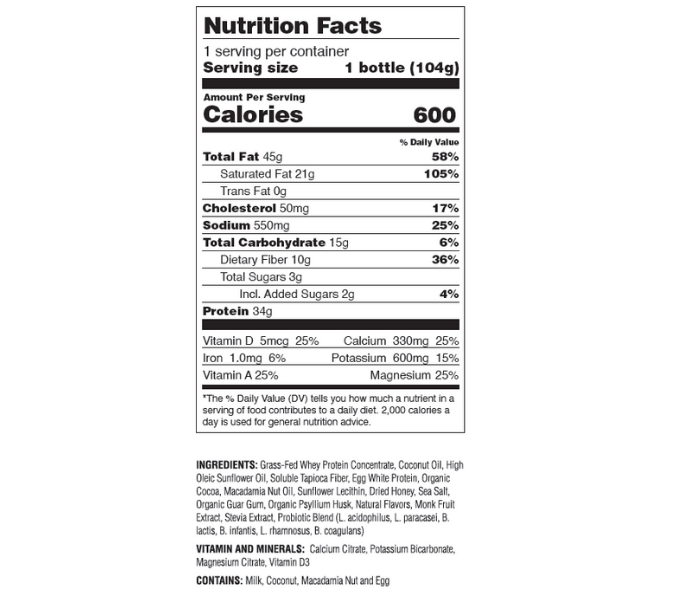 Ample Original: Low-carb Meal Shake – Ample Foods